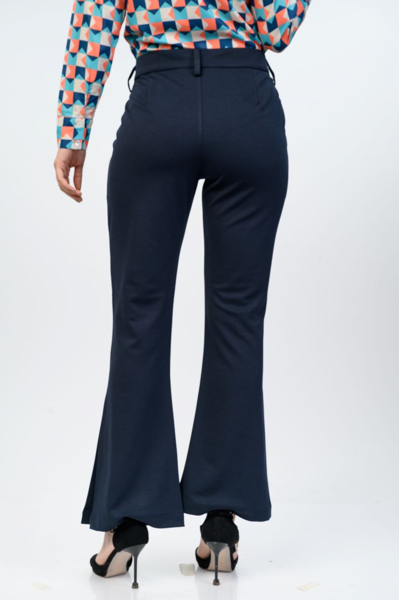 Ladies Printed Boot-Cut Pant with Vent at Hem - Altruism Fashion LLP