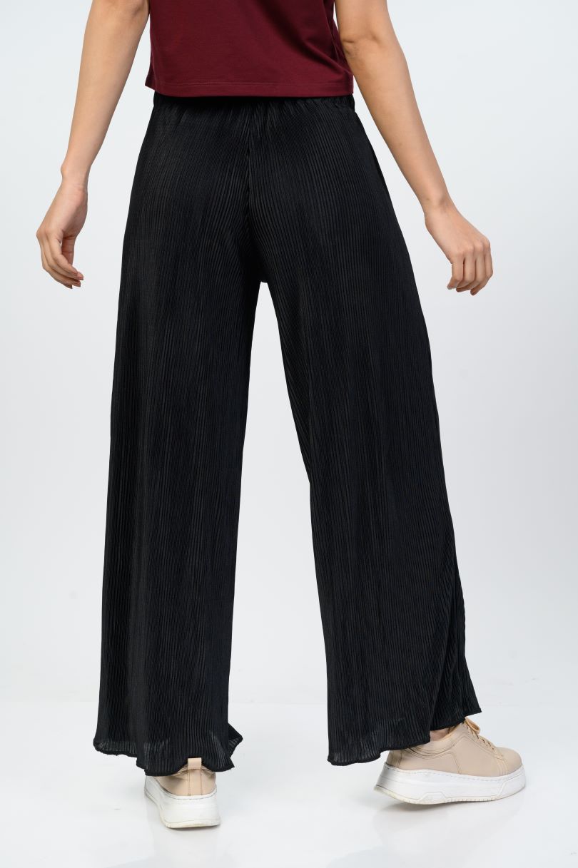 Ladies Classic Black Pleated Culotte - Altruism Fashion LLP
