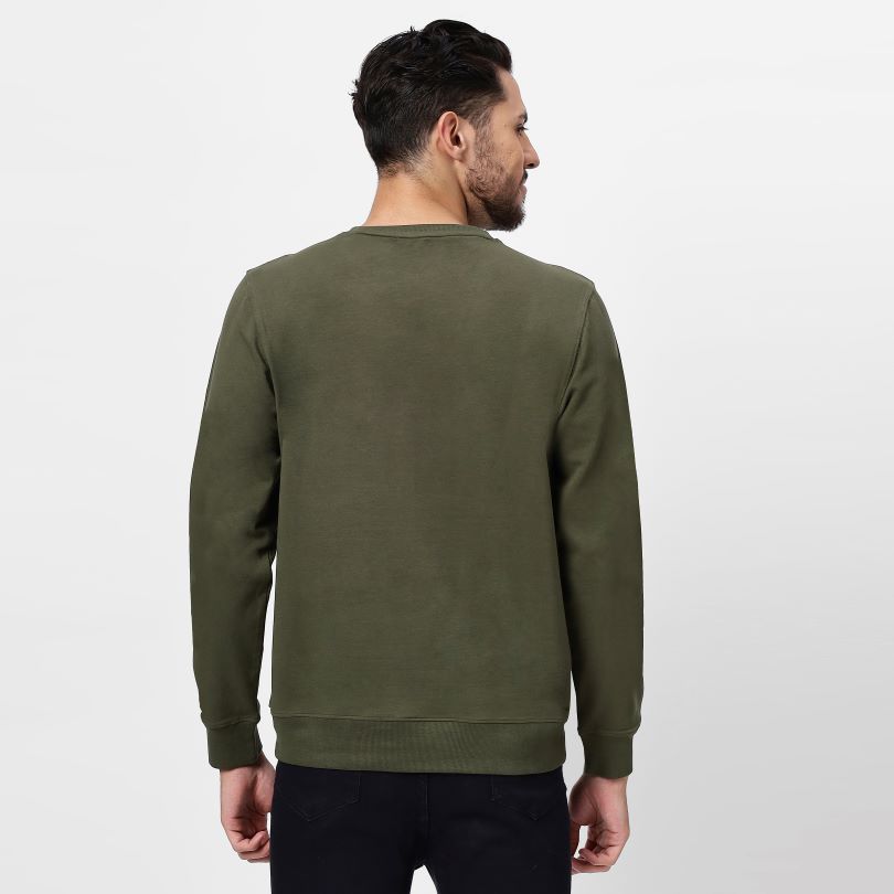 Women Solid Sweatshirt LS with Print on Chest - Altruism Fashion LLP