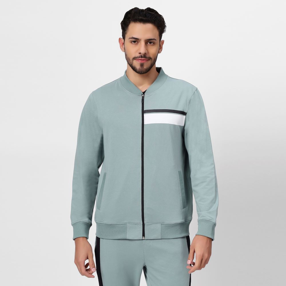 Women Solid Zip up Sweatshirt LS with Print on Chest - Altruism Fashion LLP