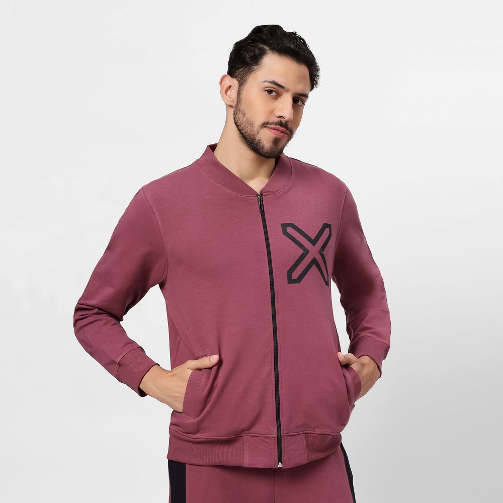 Women Solid Zip up Sweatshirt LS with Print on Chest - Altruism Fashion LLP